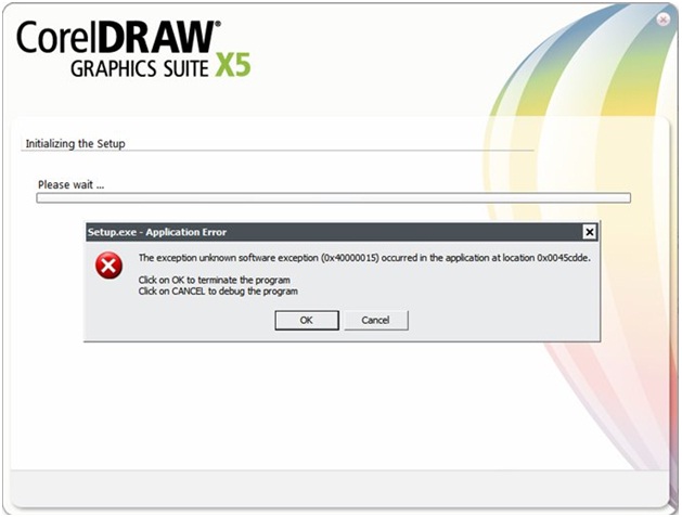 While Installing Corel Draw Graphics Suite X5 I Received An Error
